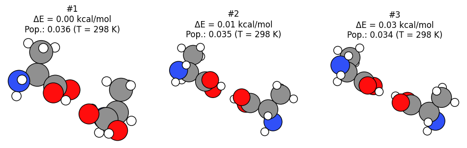 Conformers Generation with Multiple Molecules — PLAMS 2025.1 documentation