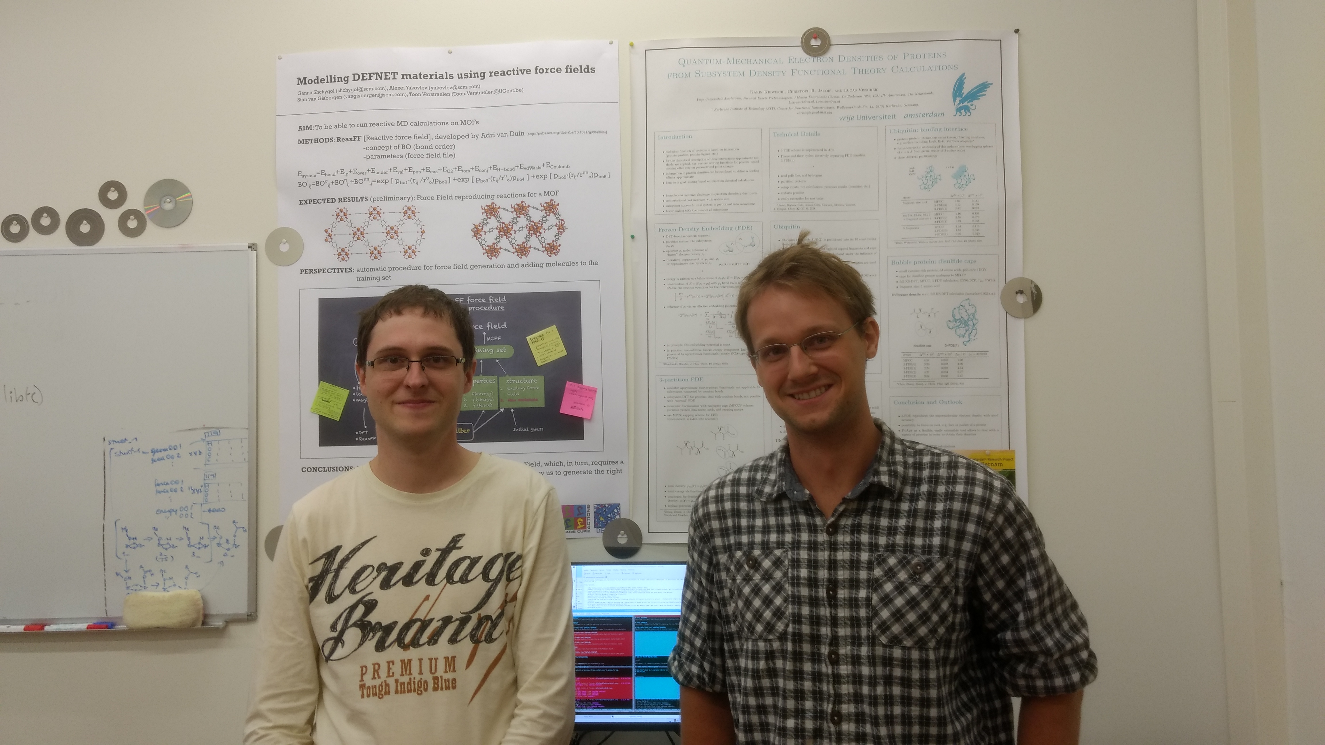 Developers Tomáš Trnka (ReaxFF) and Nick Austin (COSMO-RS) join SCM - SCM