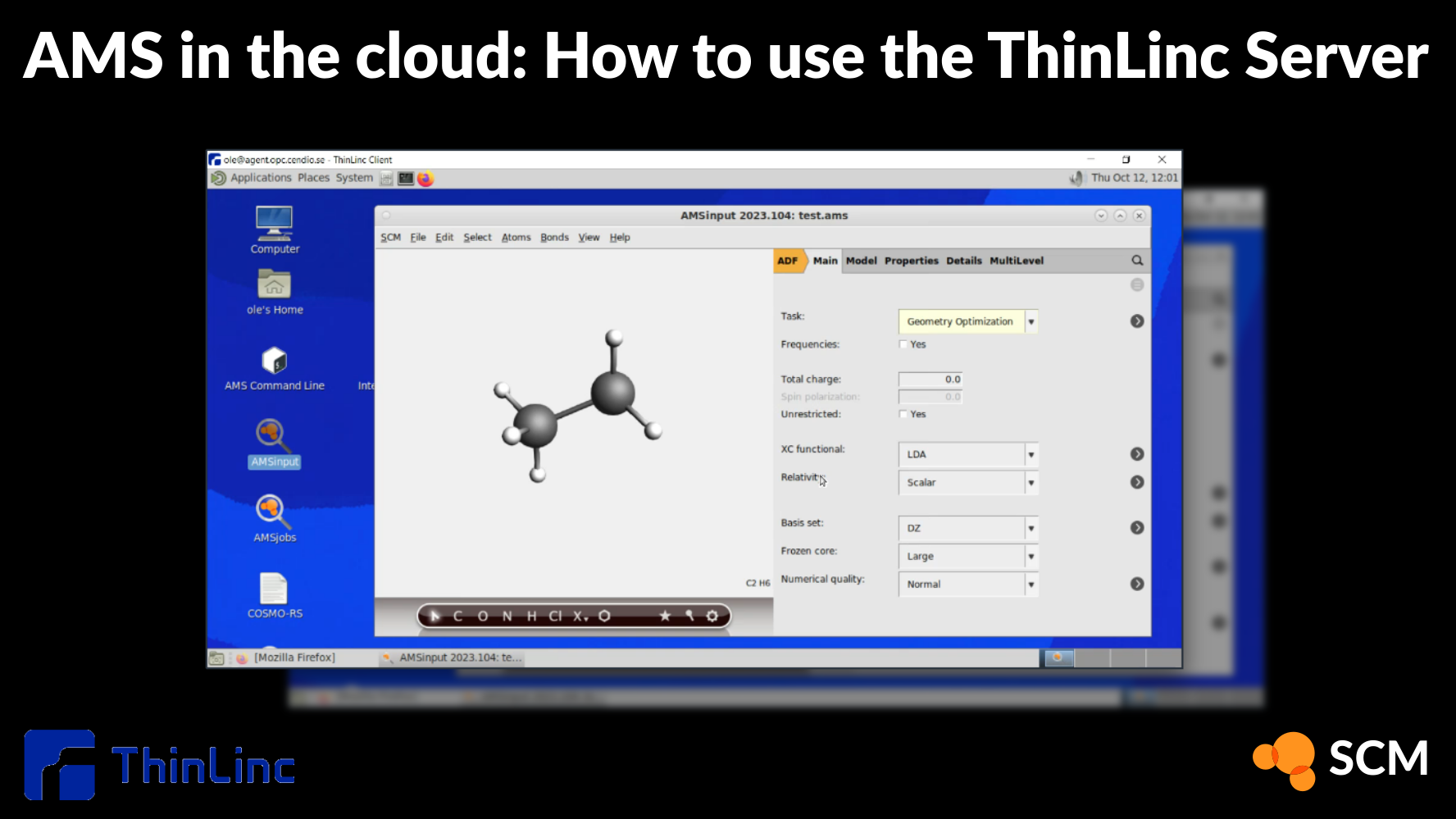 AMS in the cloud: How to use the ThinLinc Server (video tip of the week) - Software for ...